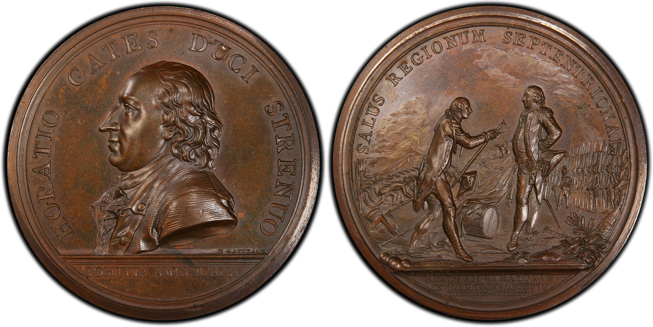 Ca 1787 Ae Medal Betts 557 Horatio Gates At Saratoga Original Dies
