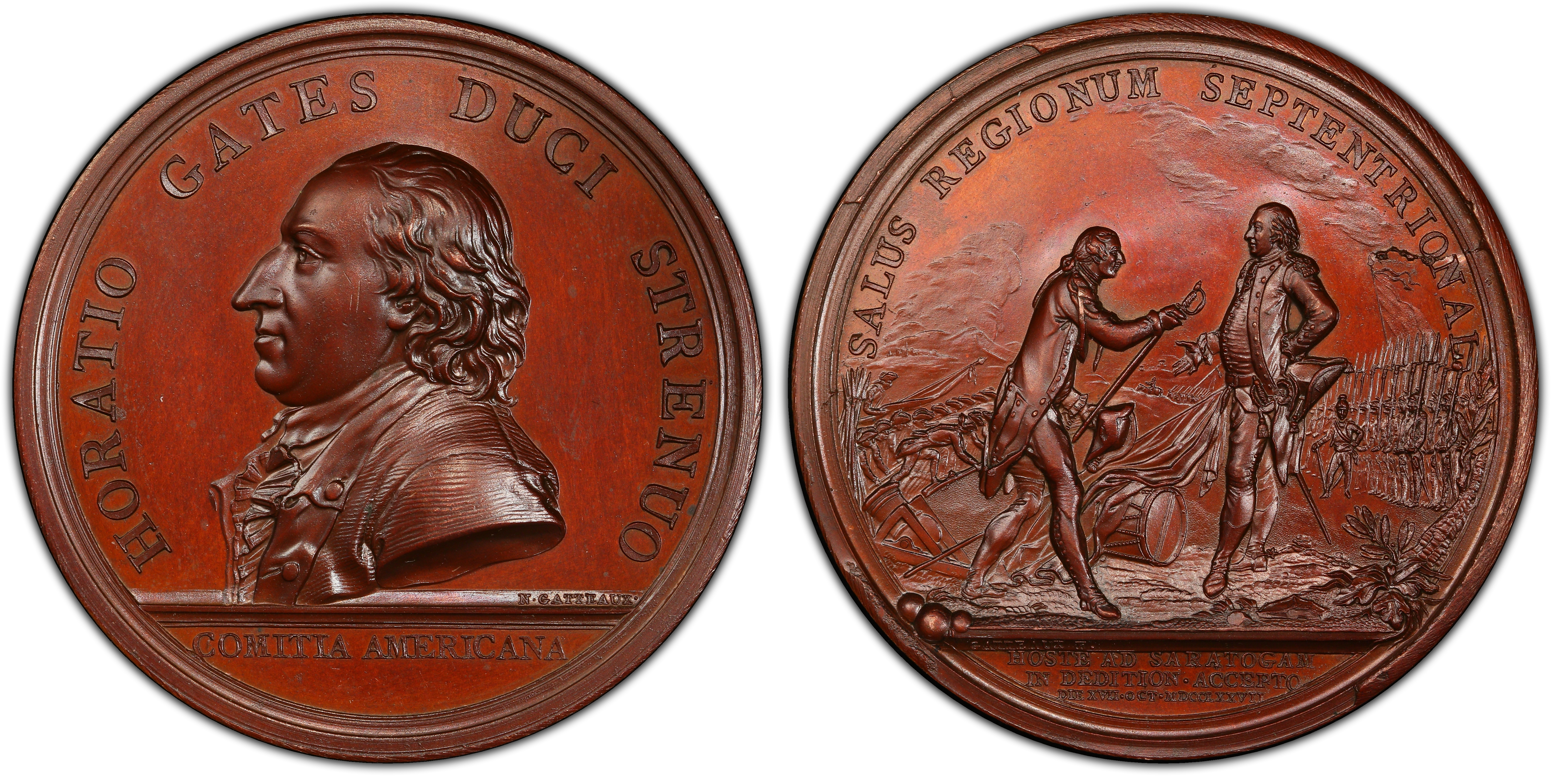 Ca 1787 Ae Medal Betts 557 Horatio Gates At Saratoga Original Dies