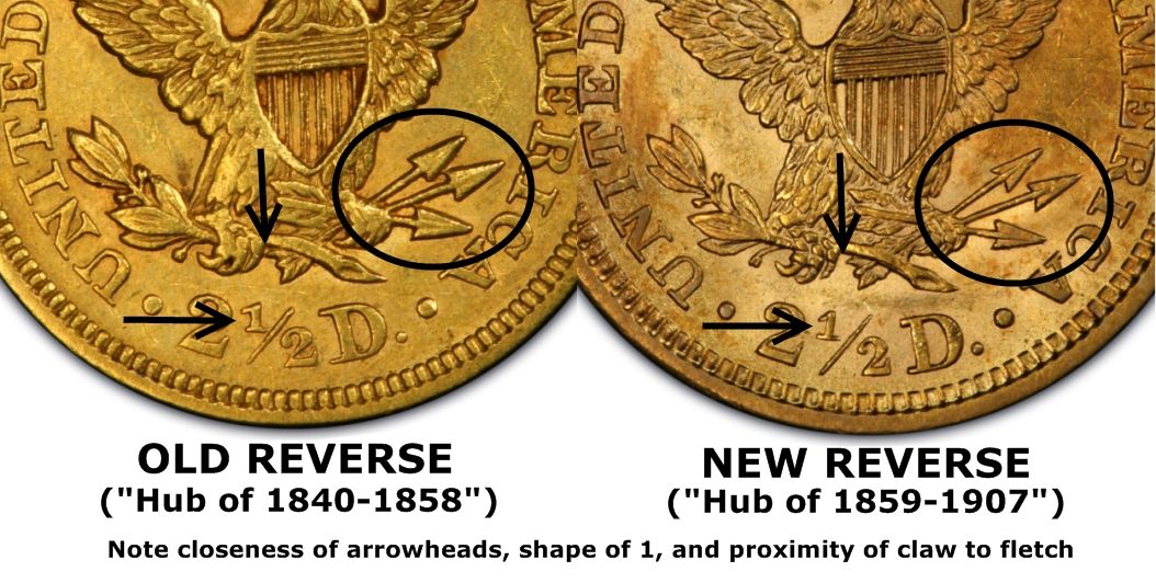 1861 $2.50 New Reverse (Regular Strike) Liberty Head $2.5 - PCGS CoinFacts 1861 $2.50 New Reverse (Regular Strike) Liberty Head $2.5 - PCGS CoinFacts